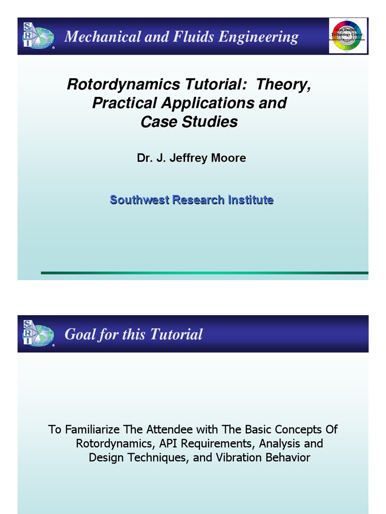 Rotordynamics Tutorial | PDF | Bearing (Mechanical) | Applied And ...
