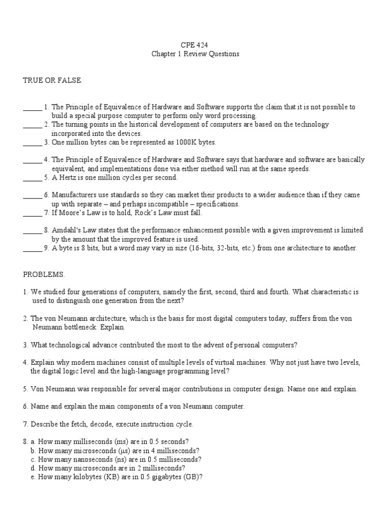 Chapter 1 Review Questions Pdf Integrated Circuit Byte 