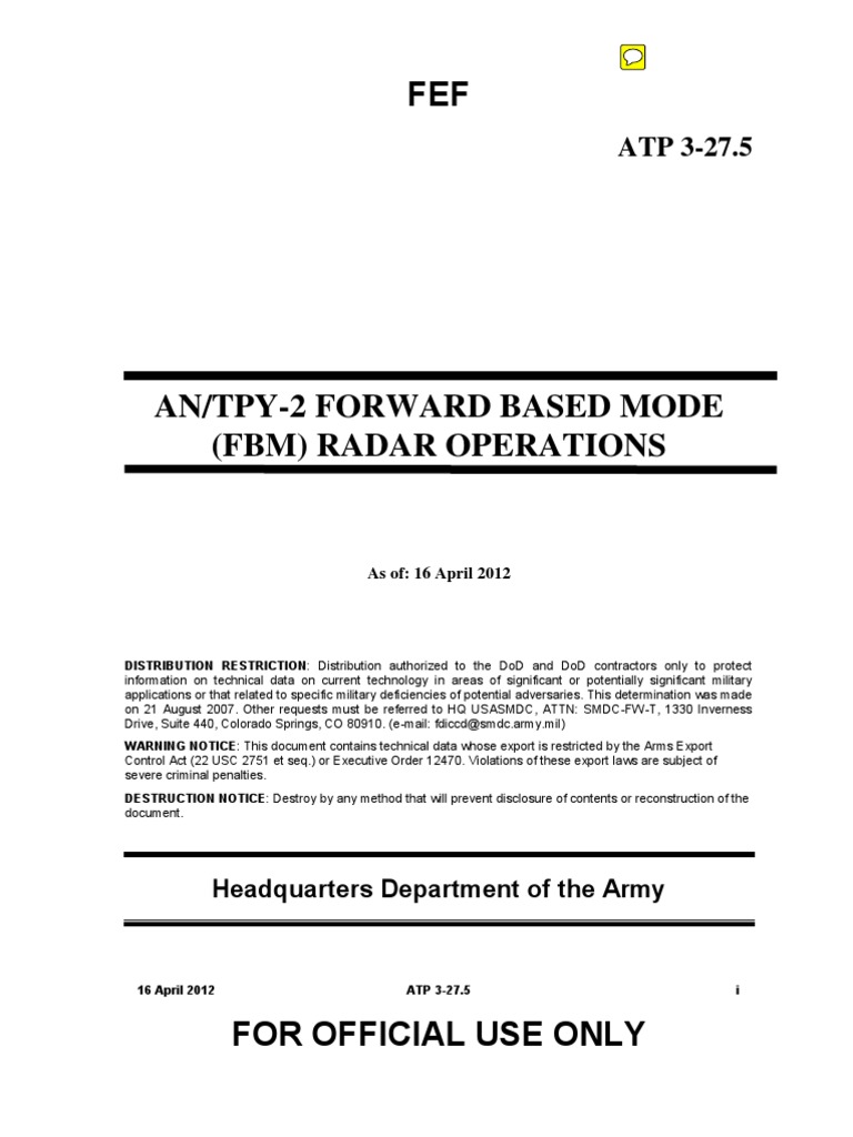 Army AN/TPY-2 | Download Free PDF | Missile Defense | Military