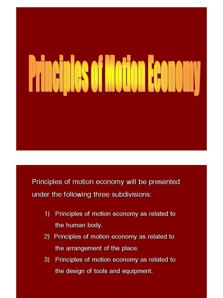 Economy In Design Principles