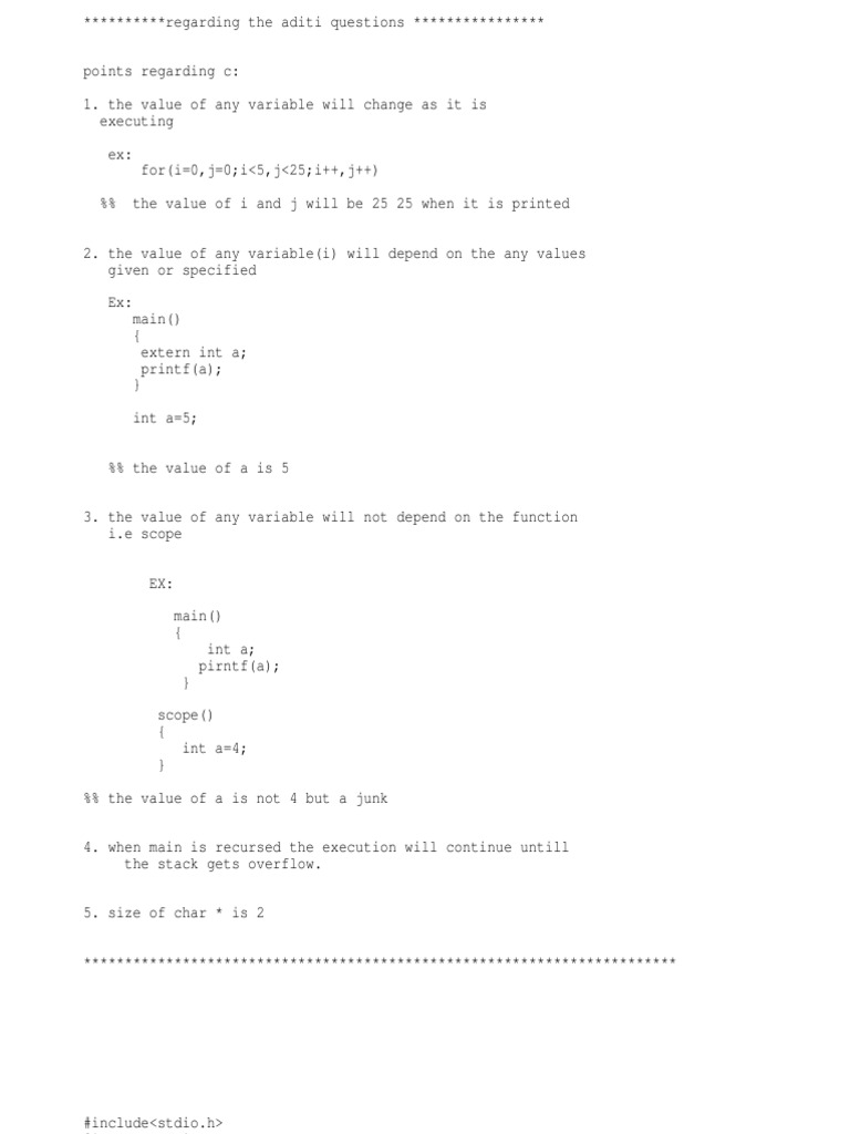 All C Questions Output The Following Pdf C Programming Language Exponential Function