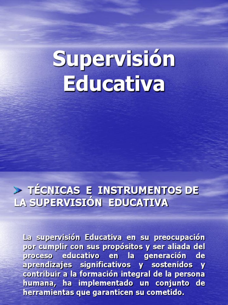 Tecnicas de Supervision Educ | Información | Aprendizaje