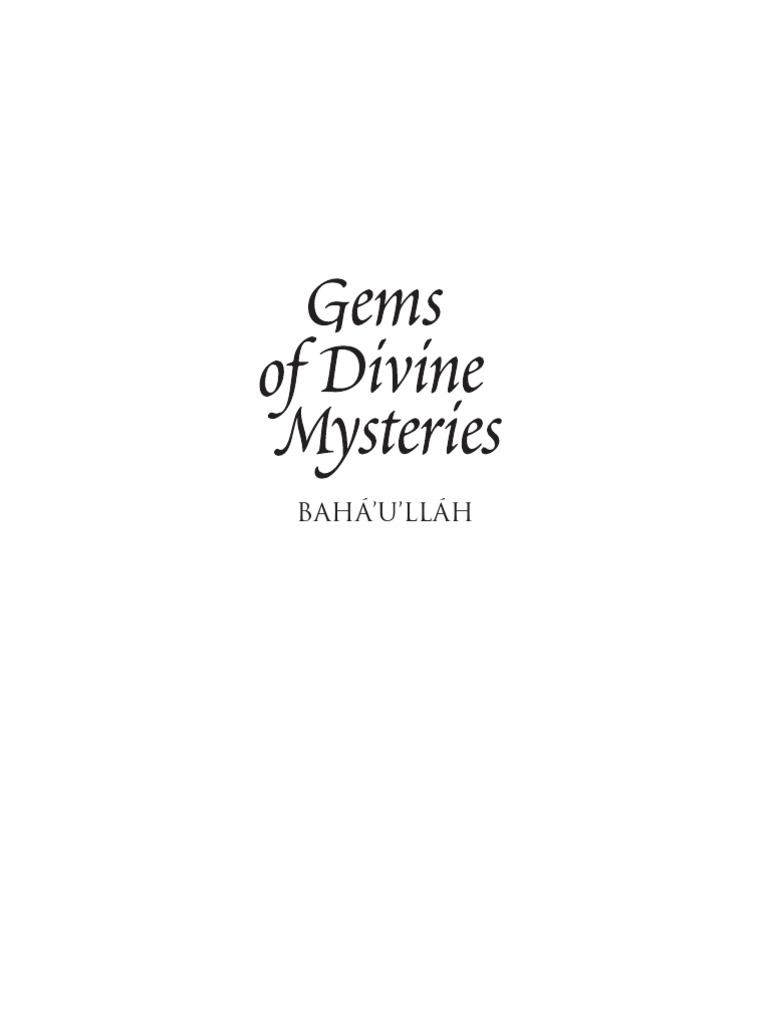 Gems of Divine Mysteries | PDF