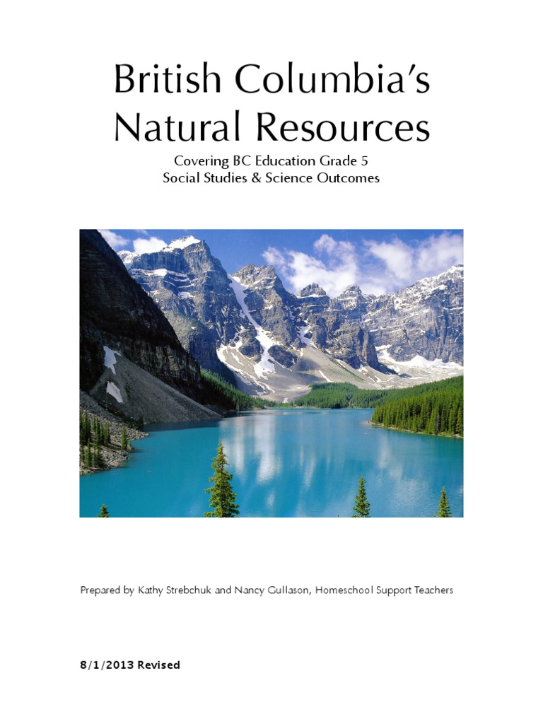 Canadian Natural Resources Unit Study Guide | Provinces And Territories ...