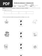 Actividades Repaso Letras M, P, L, S | PDF