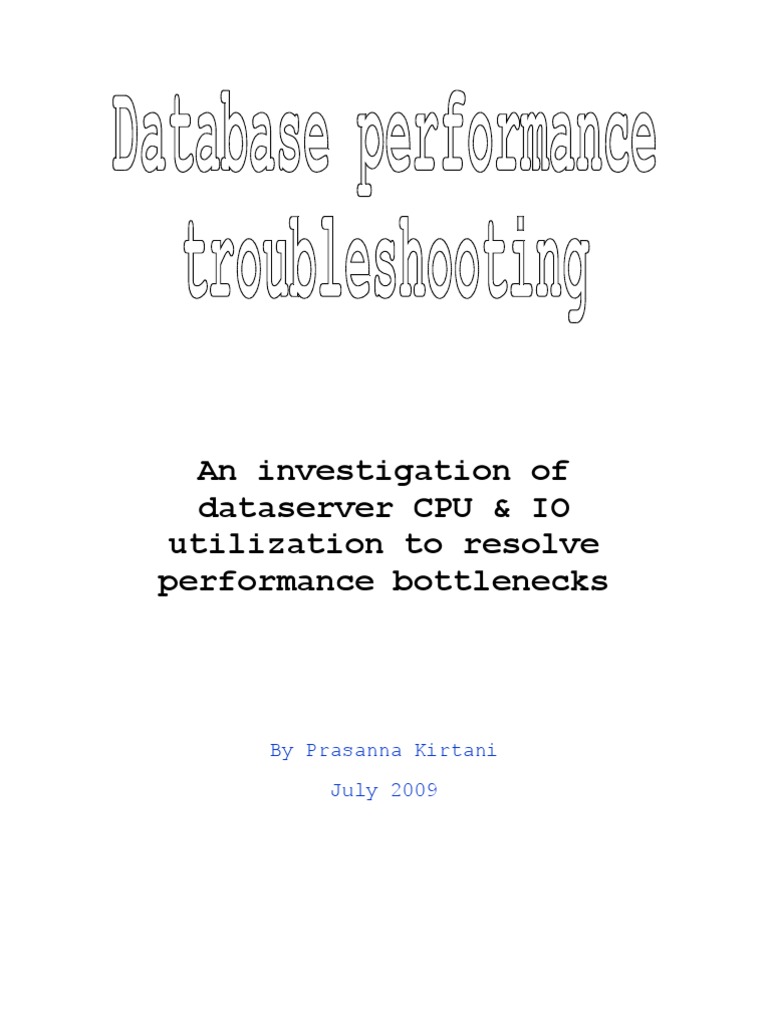 Sybase ASE Database Performance Troubleshooting | PDF | Central Processing Unit | Databases