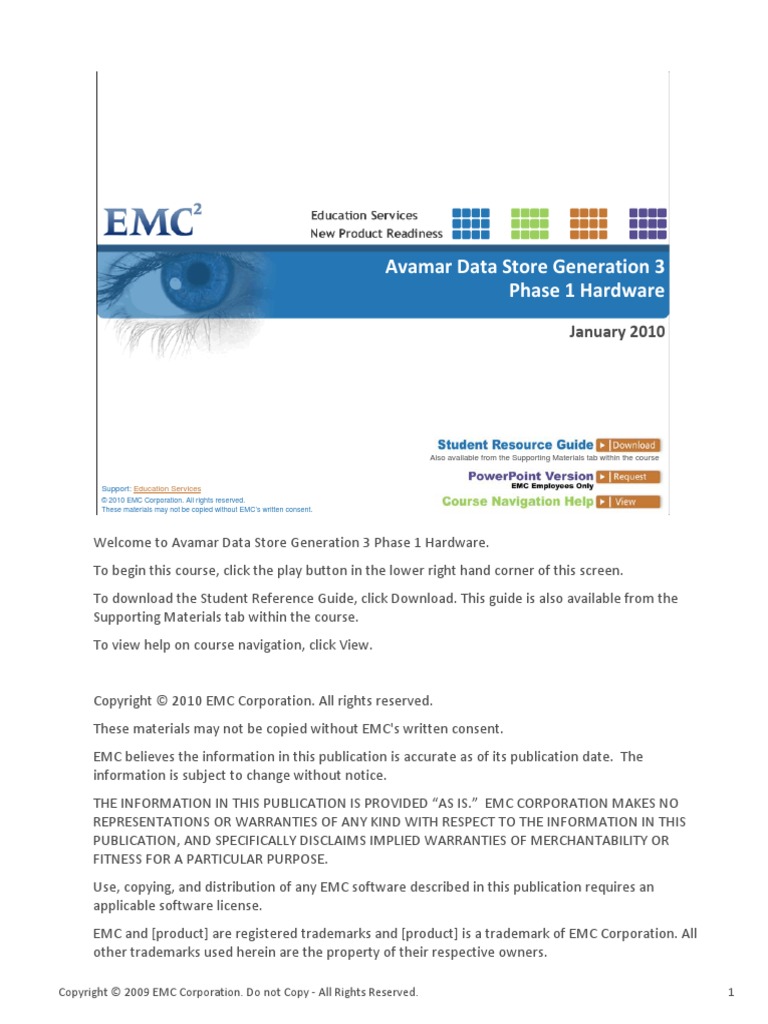 Avamar Data Store Gen3 | PDF | Computer Data Storage | Computer Hardware