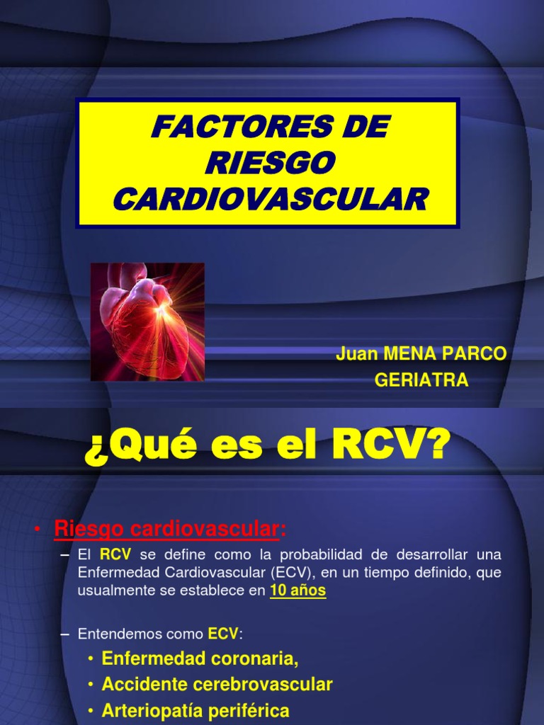 1.factores de Riesgo Cardiovascular | PDF | Hipertensión | Obesidad