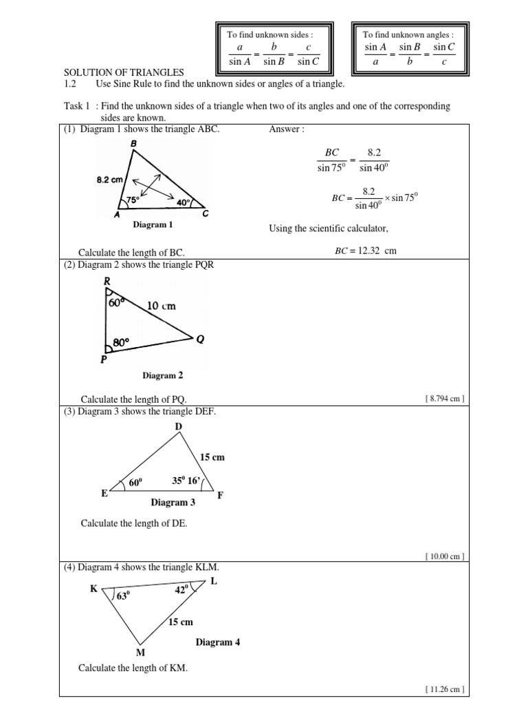 Modul 10 - Solution of Triangle | Sine | Triangle
