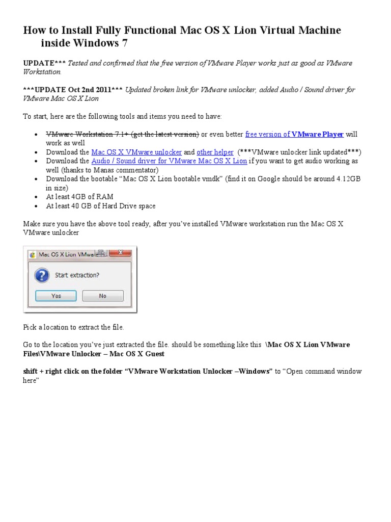 How To Install Fully Functional Mac OS X Lion Virtual Machine Inside ...