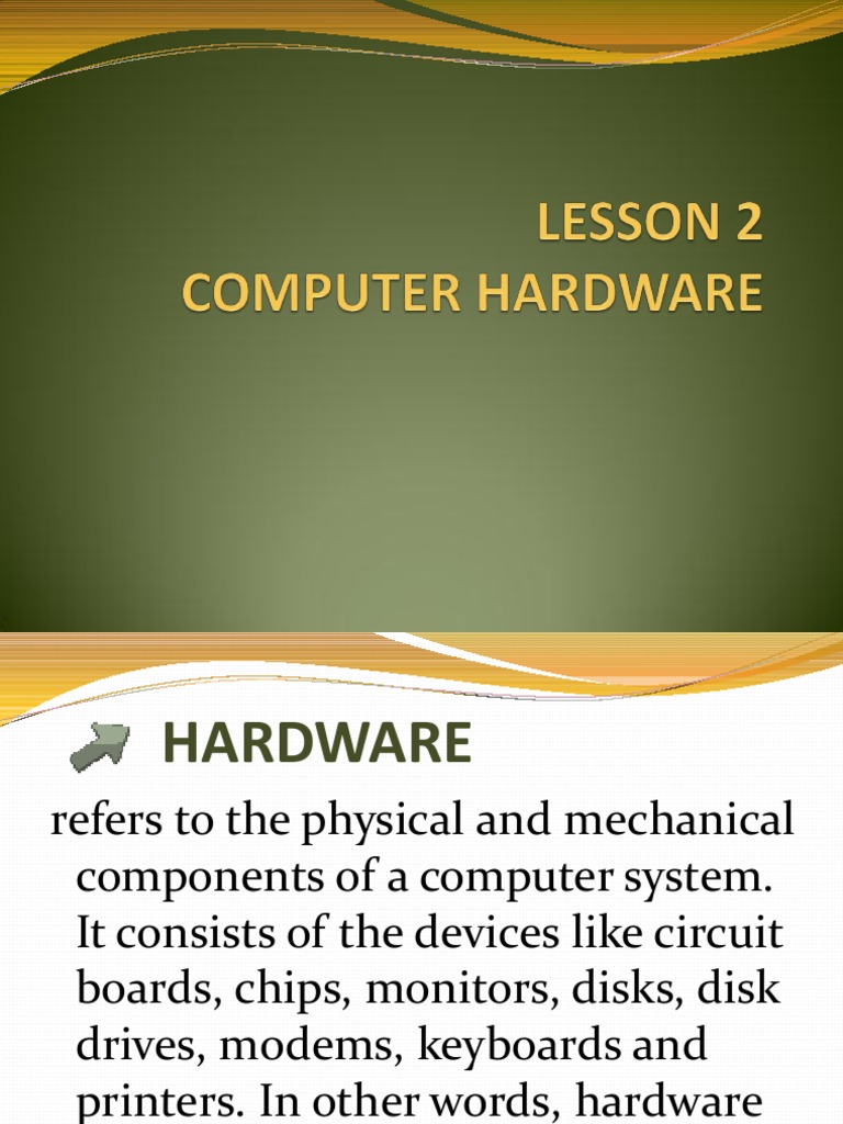 Lesson 2 Hardware Pdf Computer Data Storage Computer Hardware 1811
