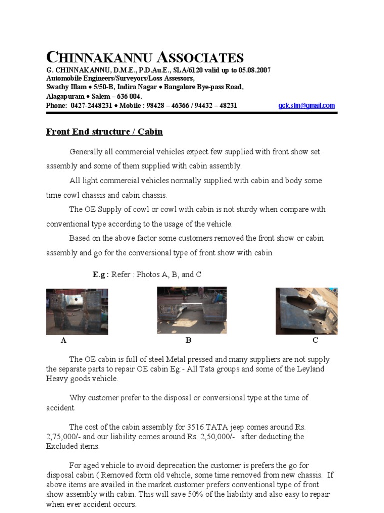 Front End Structure | PDF | Automobiles | Automotive Technologies