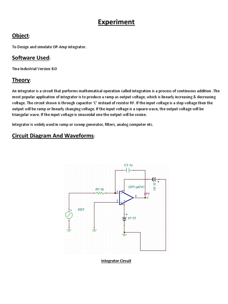 Experiment 1 Cad Lab | PDF | Operational Amplifier | Electronic Circuits