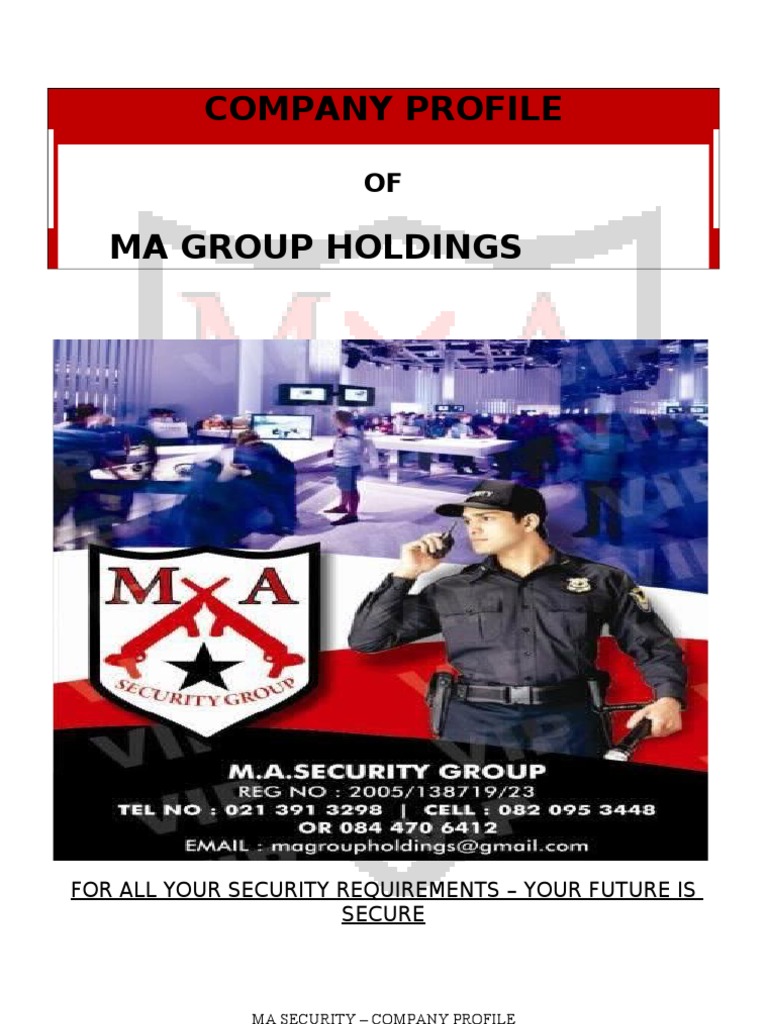 Ma Security Company Profile 2 | PDF | Security Guard | Strategic Management