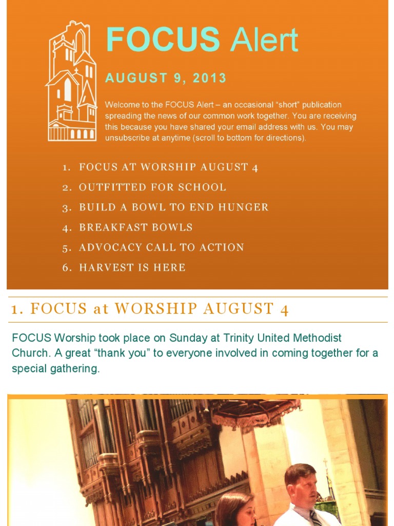 FOCUS Alert - August 9 2013 | PDF | Religion And Belief