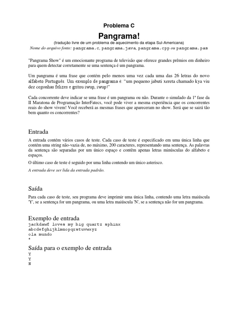 C Pangrama | PDF