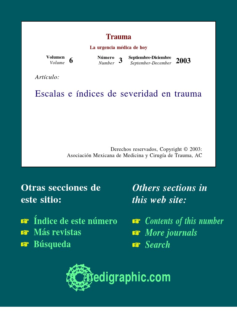 Escalas de Severidad en Trauma | PDF
