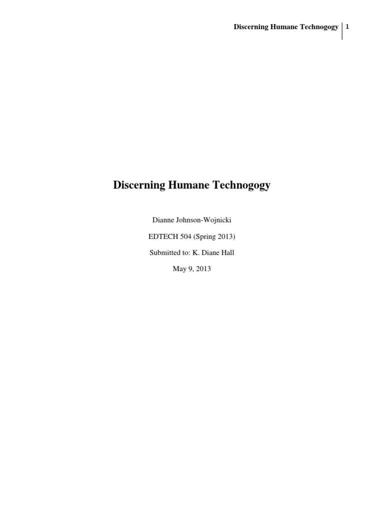 Final Synthesis Paper | PDF | Educational Technology | Humanistic ...