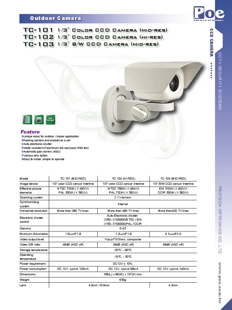 TC-103 Camera | PDF