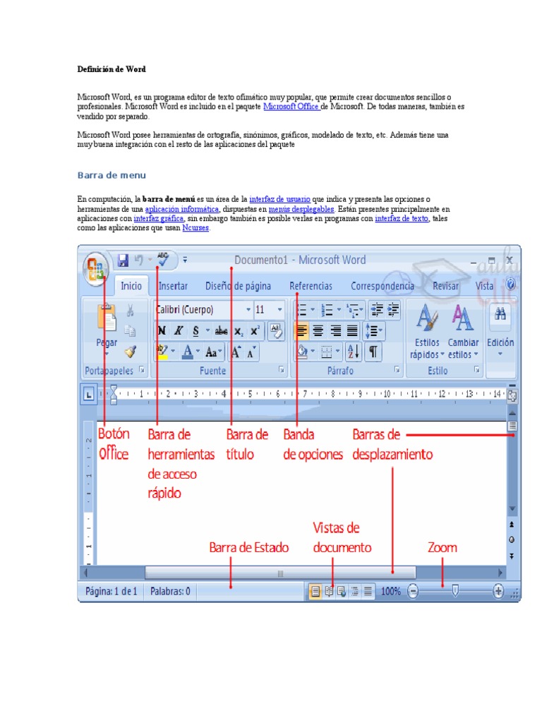 Definición de Word | PDF | Informática