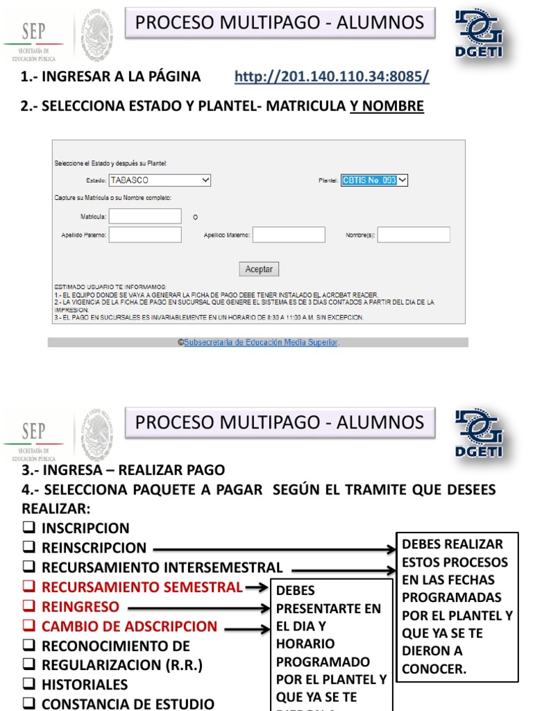 Procesos de Pagos Del Cbtis 93 | PDF