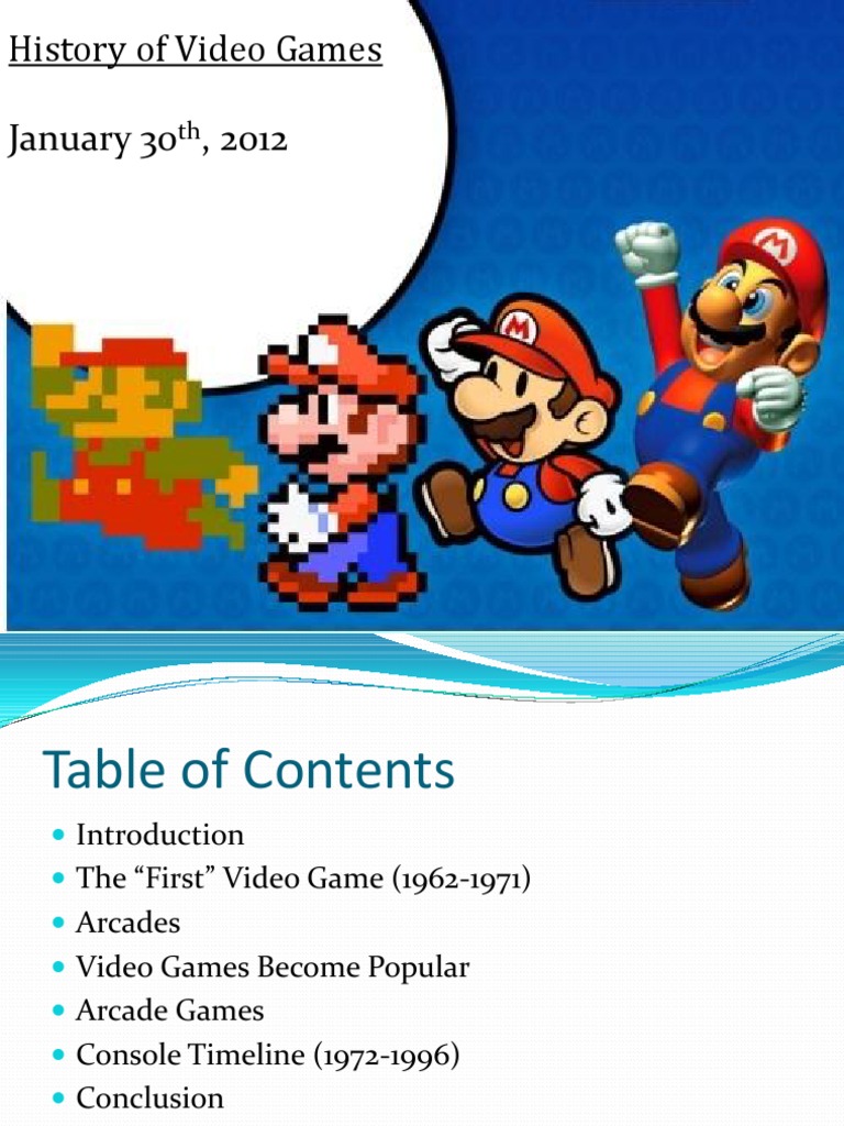 History of Video Games | PDF | Video Game Consoles | Video Games