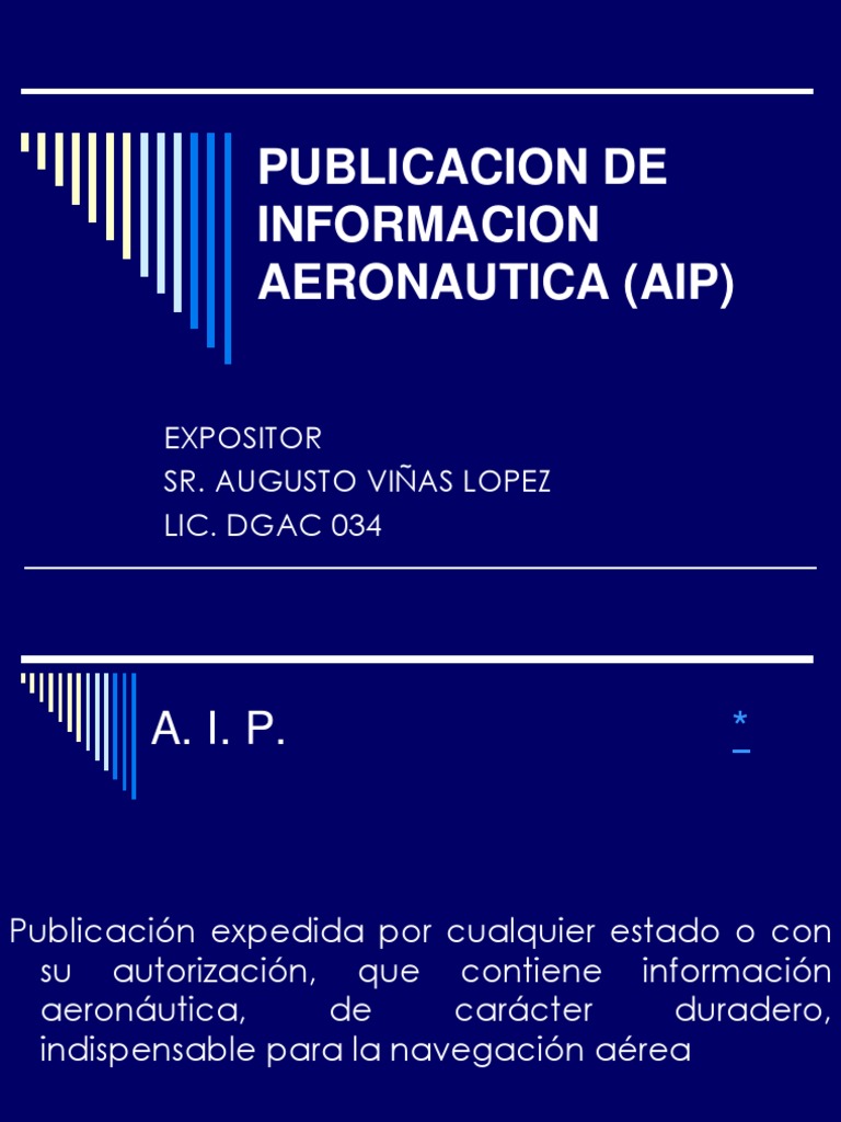 Publicacion de Informacion Aeronautica (Aip) | Aeropuerto | Aviación