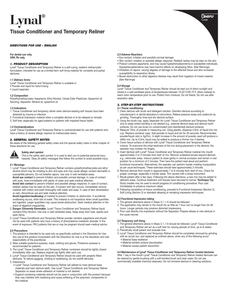 Lynal Dfu | Download Free PDF | Dentures | Shelf Life