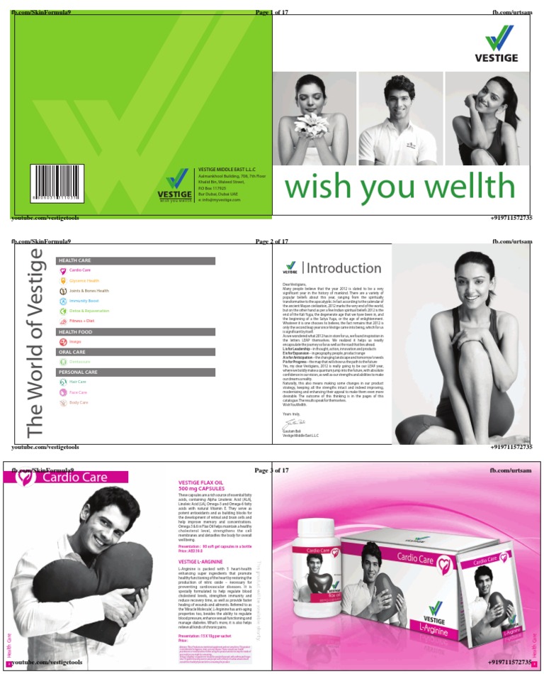 Vestige Product Catalogue Dubai | PDF | Sunscreen | Dietary Supplements