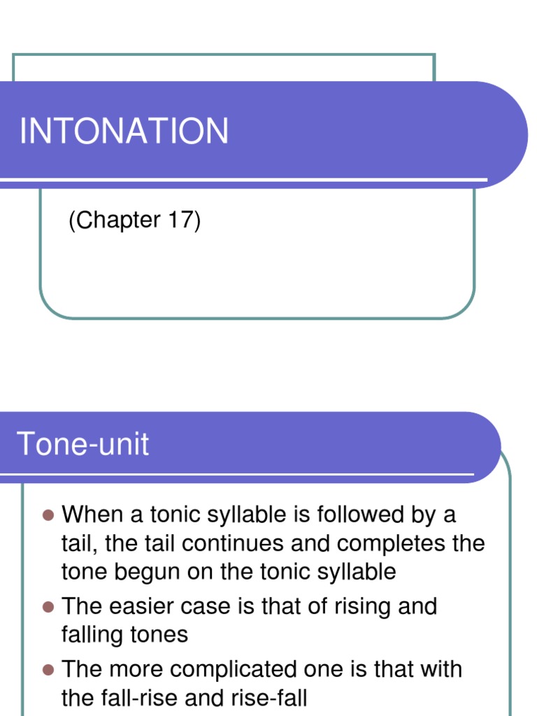 Lecture 13 Intonation II | PDF | Tone (Linguistics) | Stress (Linguistics)