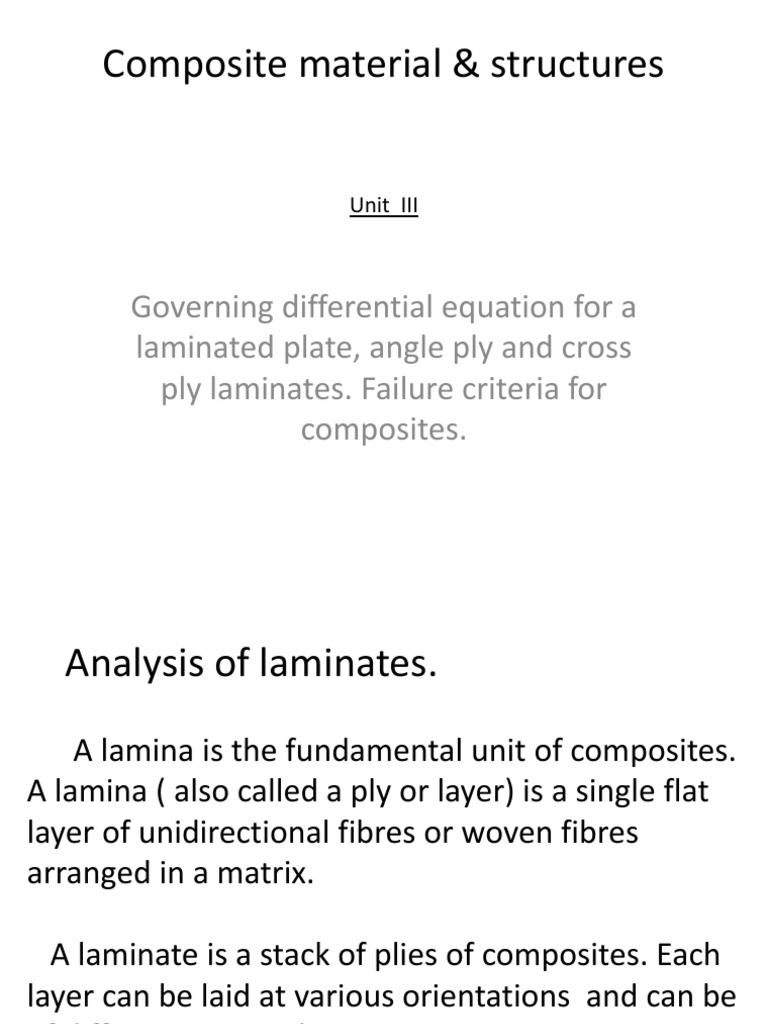 Composite Material & Structures 3 | PDF | Deformation (Mechanics ...