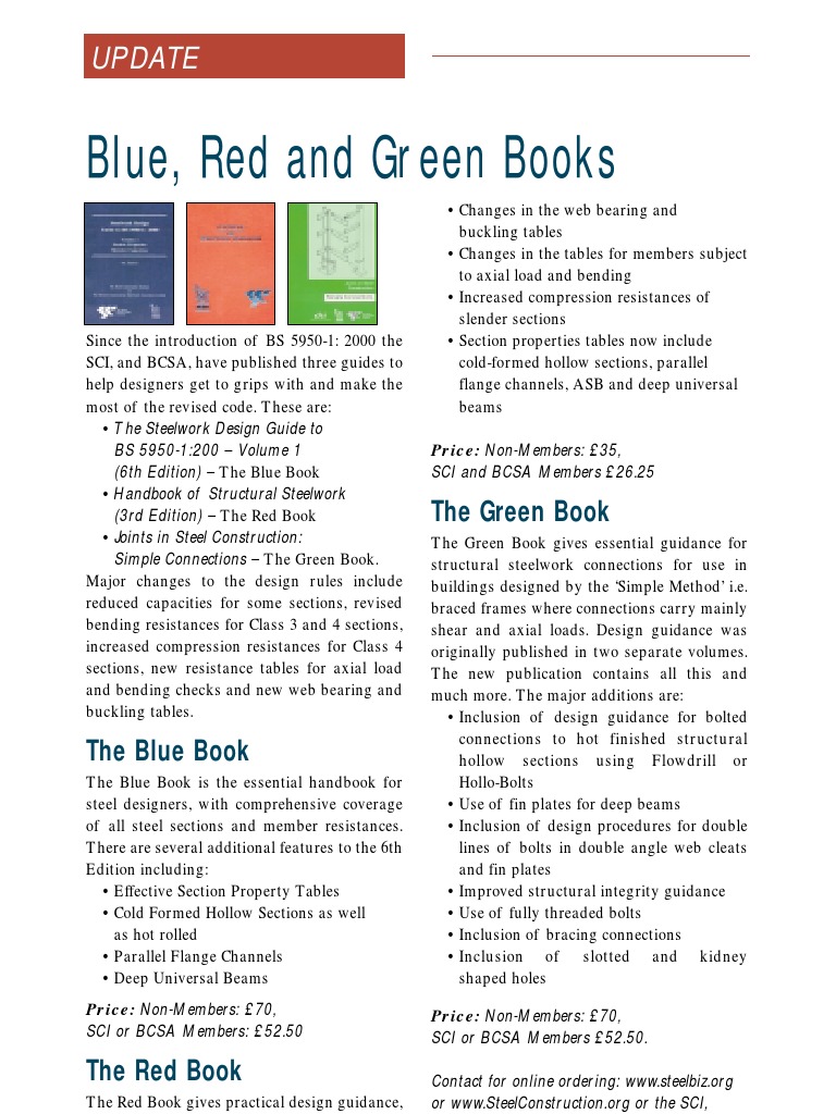 Red Blue Green Book | PDF | Beam (Structure) | Structural Steel