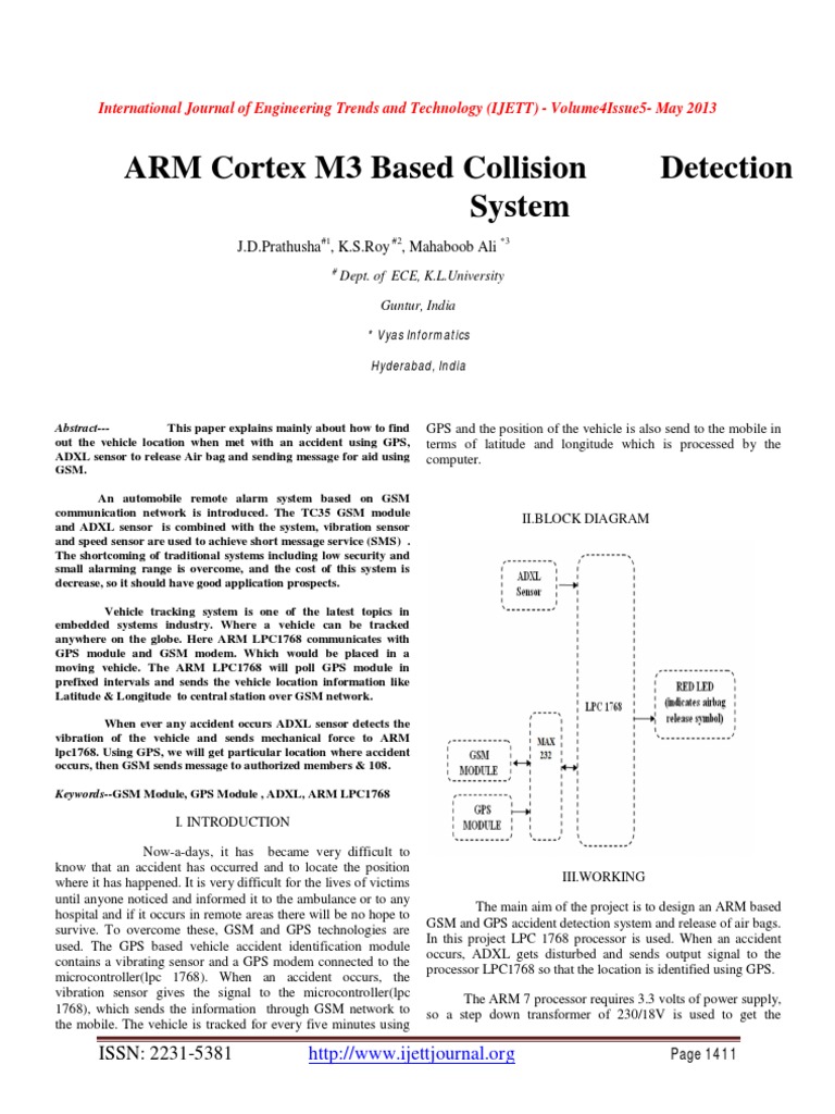 ARM Cortex M3 Based Collision Detection System | PDF | Global ... ARM Cortex M3 Based Collision Detection System | PDF | Global ...