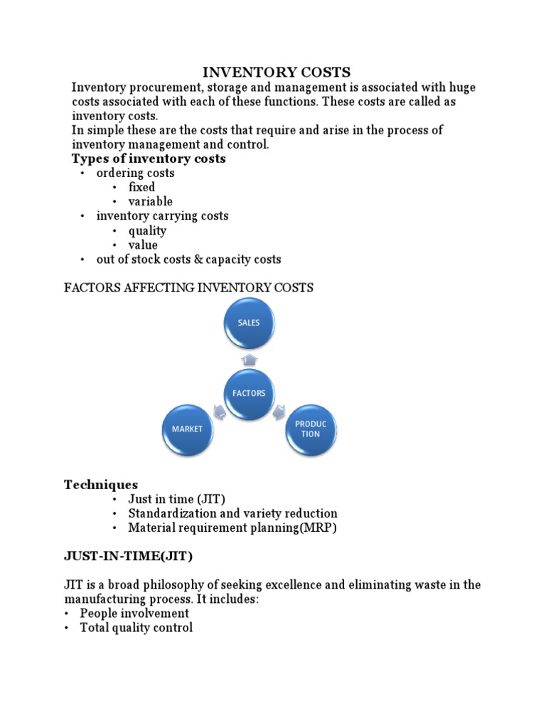 5 Types Of Inventory Cost Explained – MRQOI