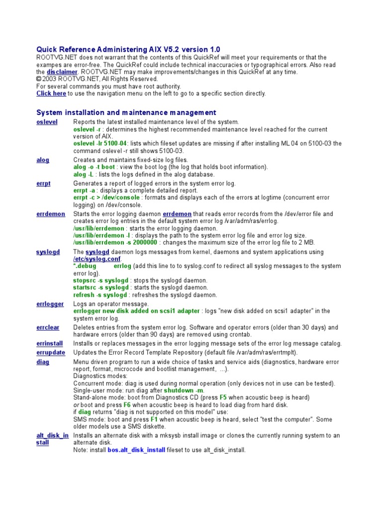 Aix Commands Pdf File System Booting 6473