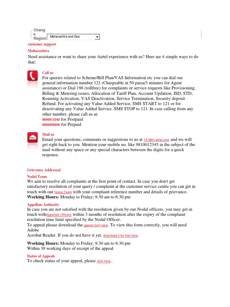 Airtel Escalation Path | PDF | Wireless | Telecommunications