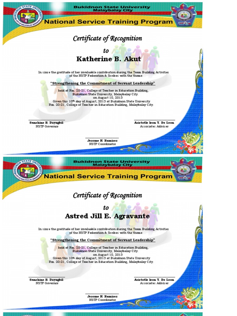 NSTP Certificate Final
