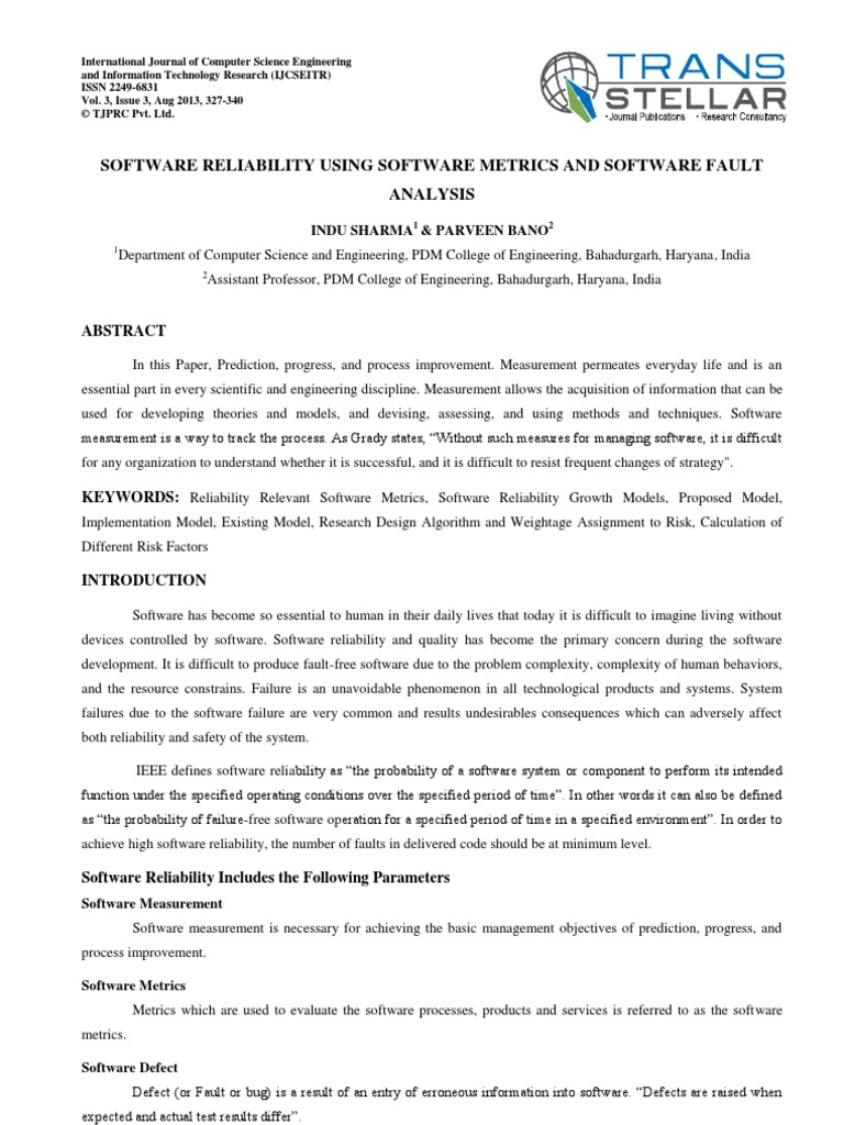 Software Reliability - Full | PDF | Reliability Engineering | Software ...
