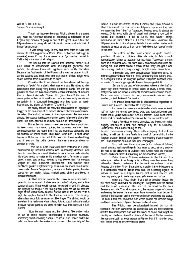 Philippine Short Stories and Poems | PDF | Soup | Soul