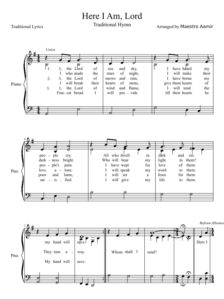 Here I Am, Lord: Traditional Hymn | PDF
