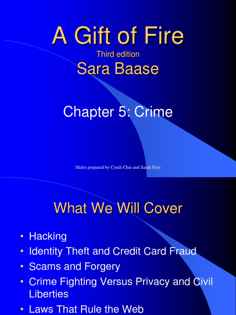 A Gift of Fire Chapter5 | PDF | Security Hacker | Identity Theft
