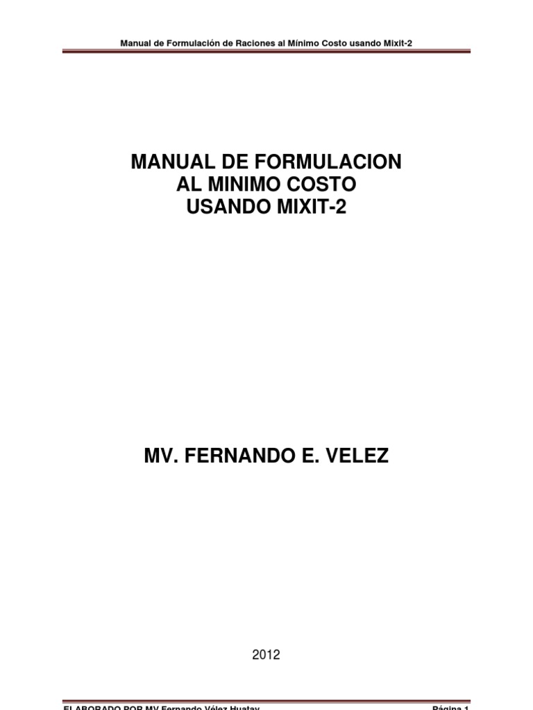 00 MIXIT-2 (Adaptaci+ N 2012 Completo) | PDF | Impresora (Computación) | Carne