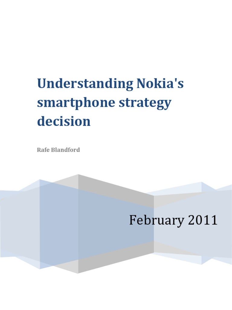 Nokia's Smartphone Strategy Shift Explained | PDF | Windows Phone | Nokia