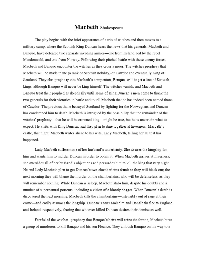 Macbeth | PDF | Macbeth | Shakespearean Characters
