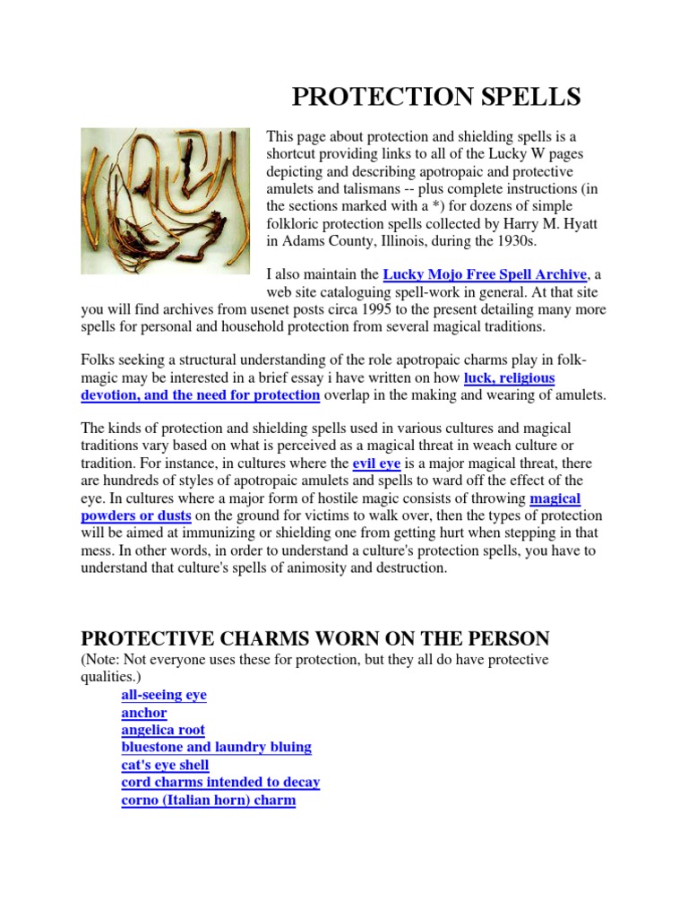 Protection Spell | PDF | Amulet | Biblical Magi