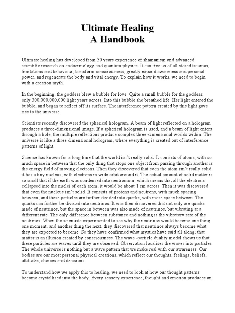 Ultimate Healing Handbook Part 1 | PDF | Atomic Nucleus | Atoms