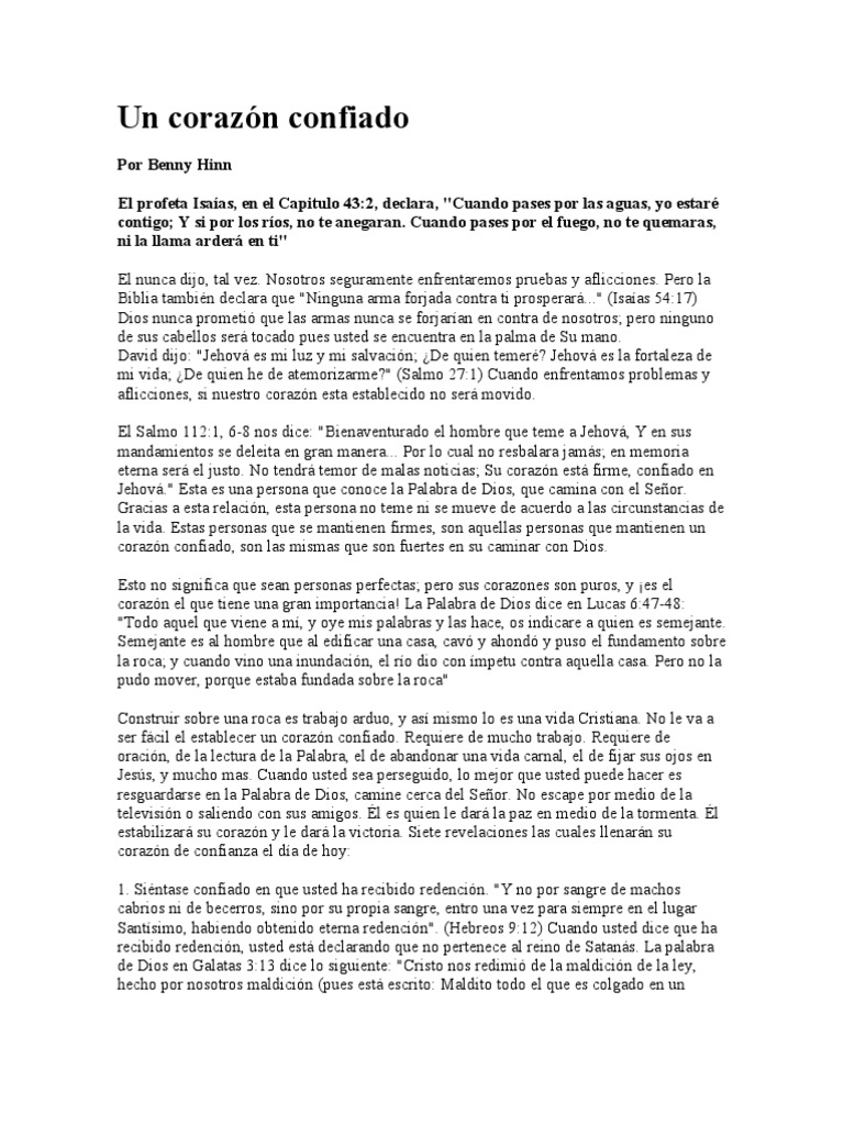 Siete Claves para un Corazón Confiado | PDF