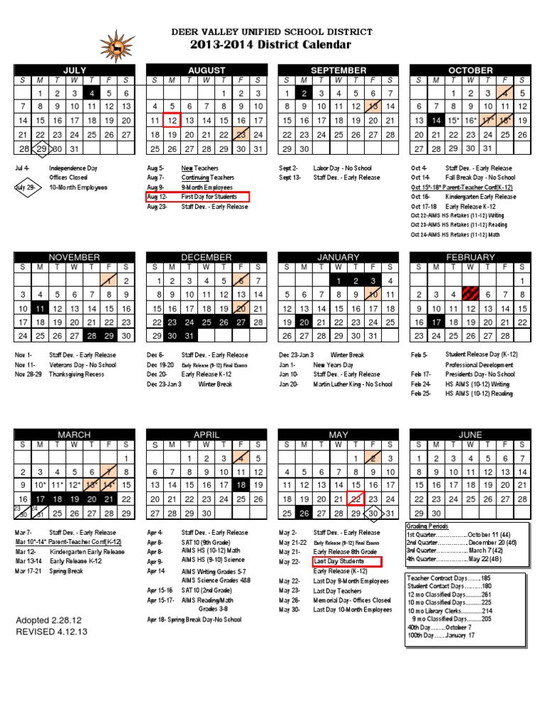 Calendario Escolar 2013 2014 Del Sisd