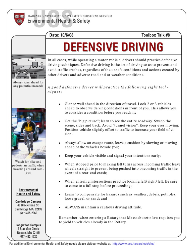 Toolbox Talk Driving | PDF