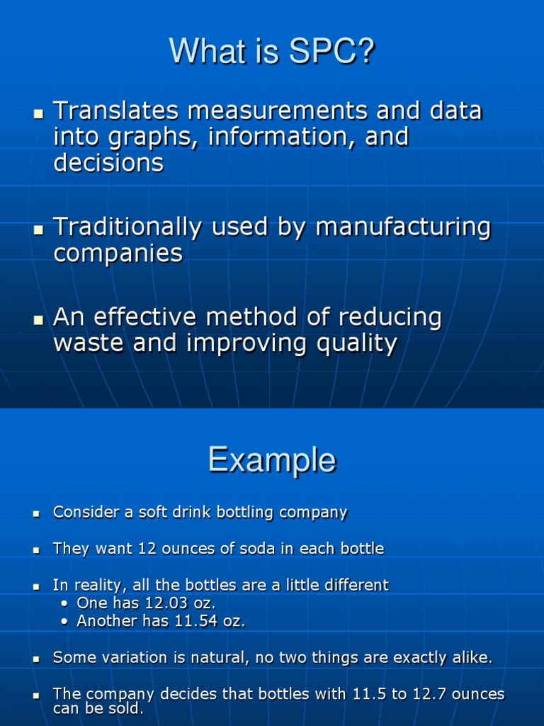 0 Introductory lecture on SPC.ppt | Production And Manufacturing ...